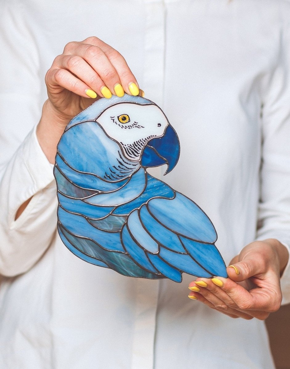 Colorful Red Macaw Stained Glass - Perfect Gift for Bird Enthusiasts ...