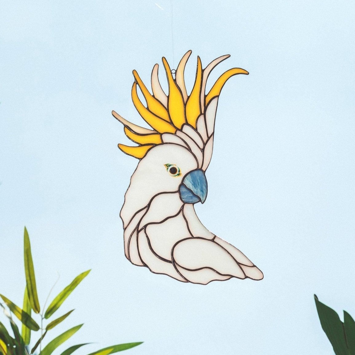 Colorful Cockatoo Stained Glass - Perfect Gift for Bird Lovers ...