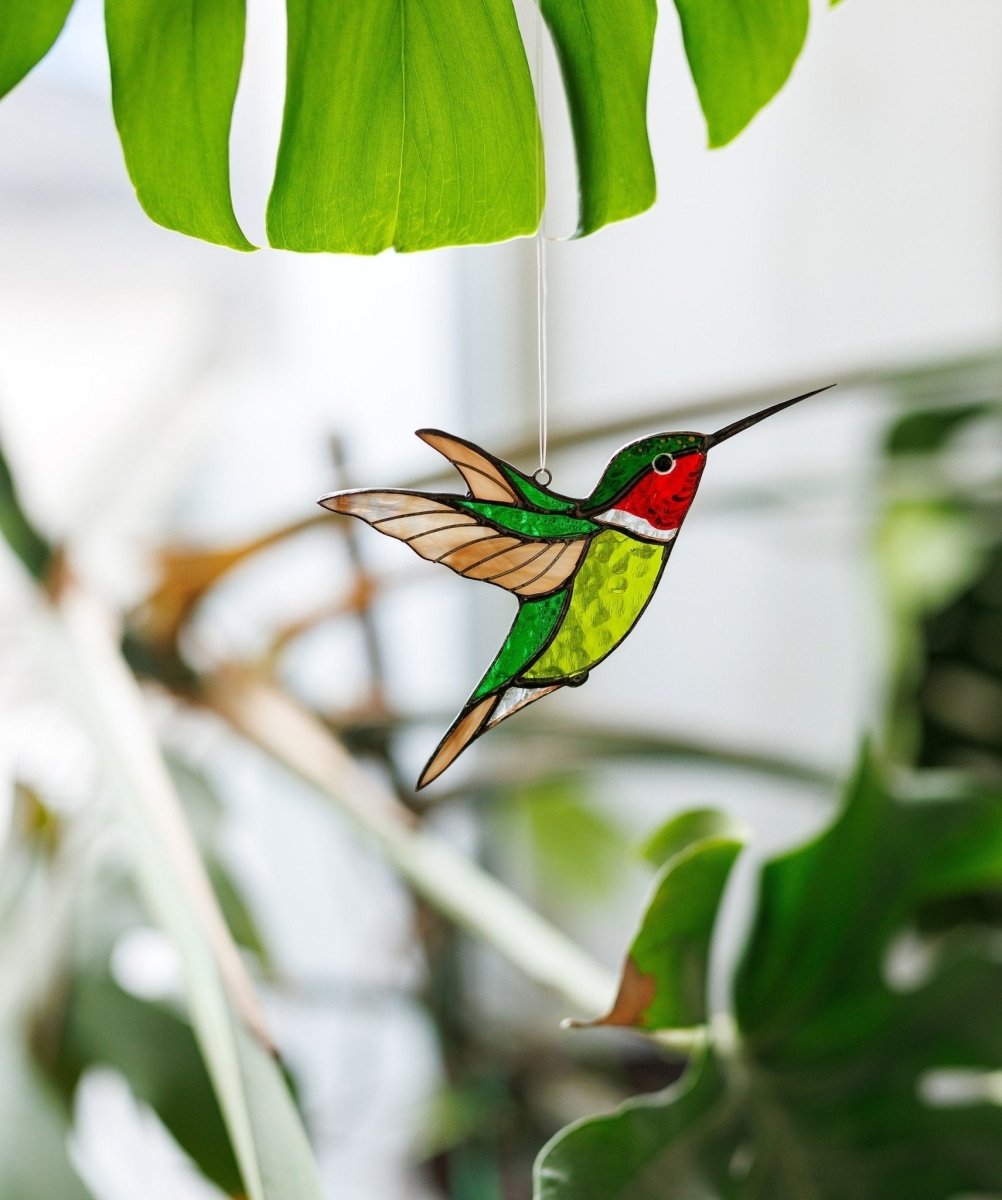 Stained Glass Hummingbird Suncatchers Handcrafted Beauty