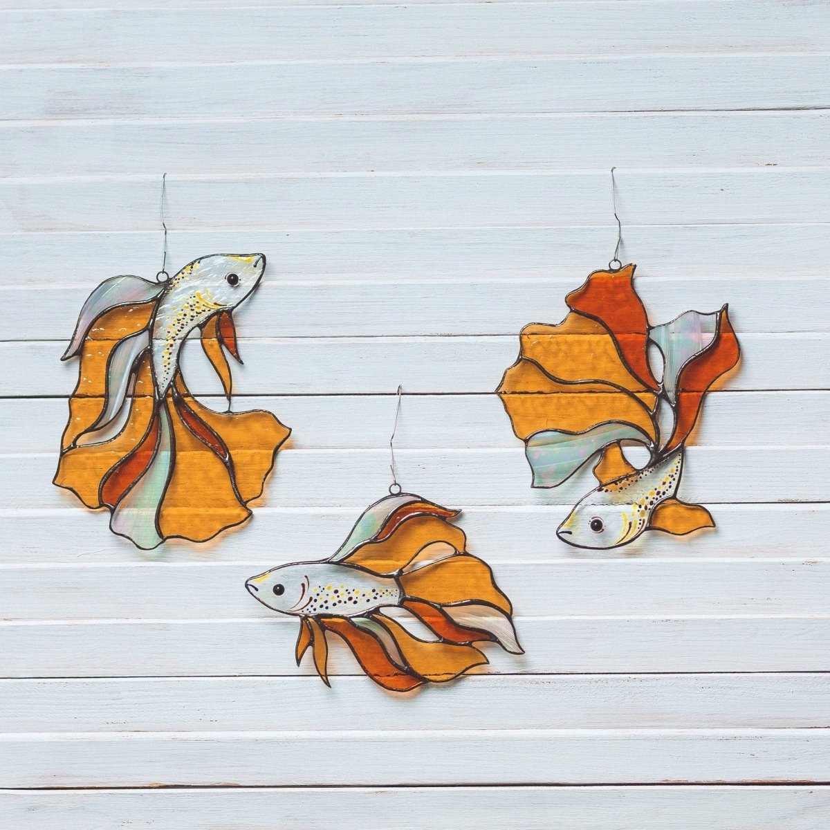 Stained glass fish suncatchers / Handmade sun catchers ...